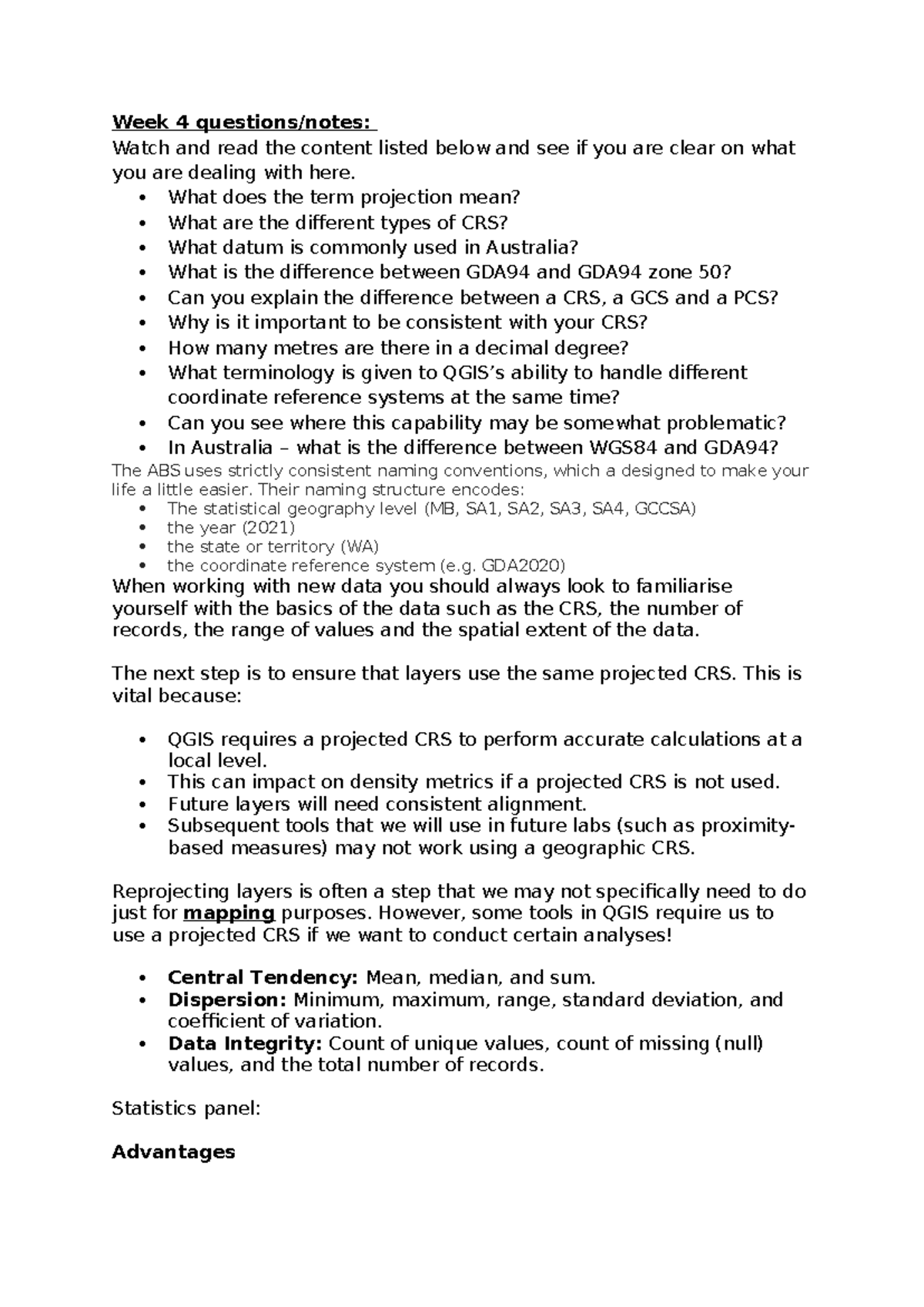 Week 4 Practical Notes: Understanding CRS, GDA94, and Mapping ...