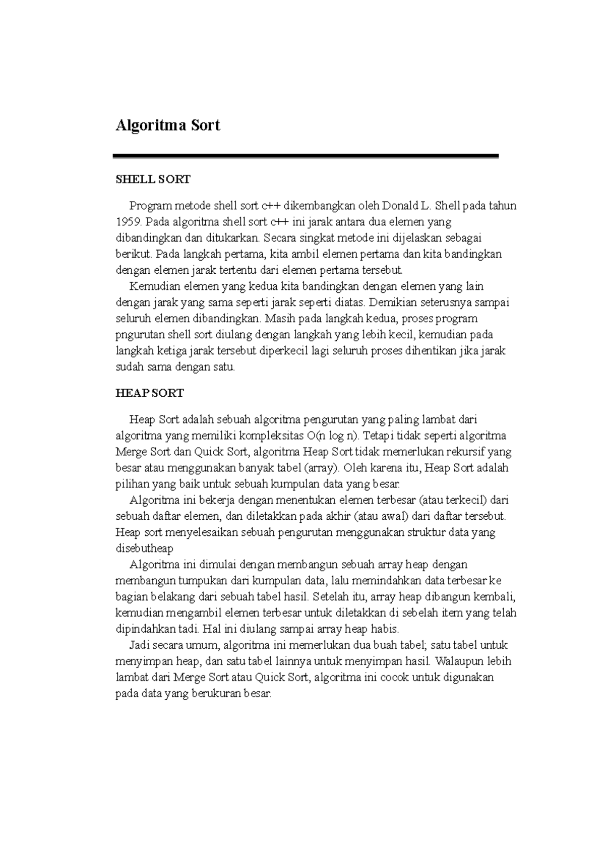 Algoritma Sorting - Algoritma Sort SHELL SORT Program metode shell sort ...