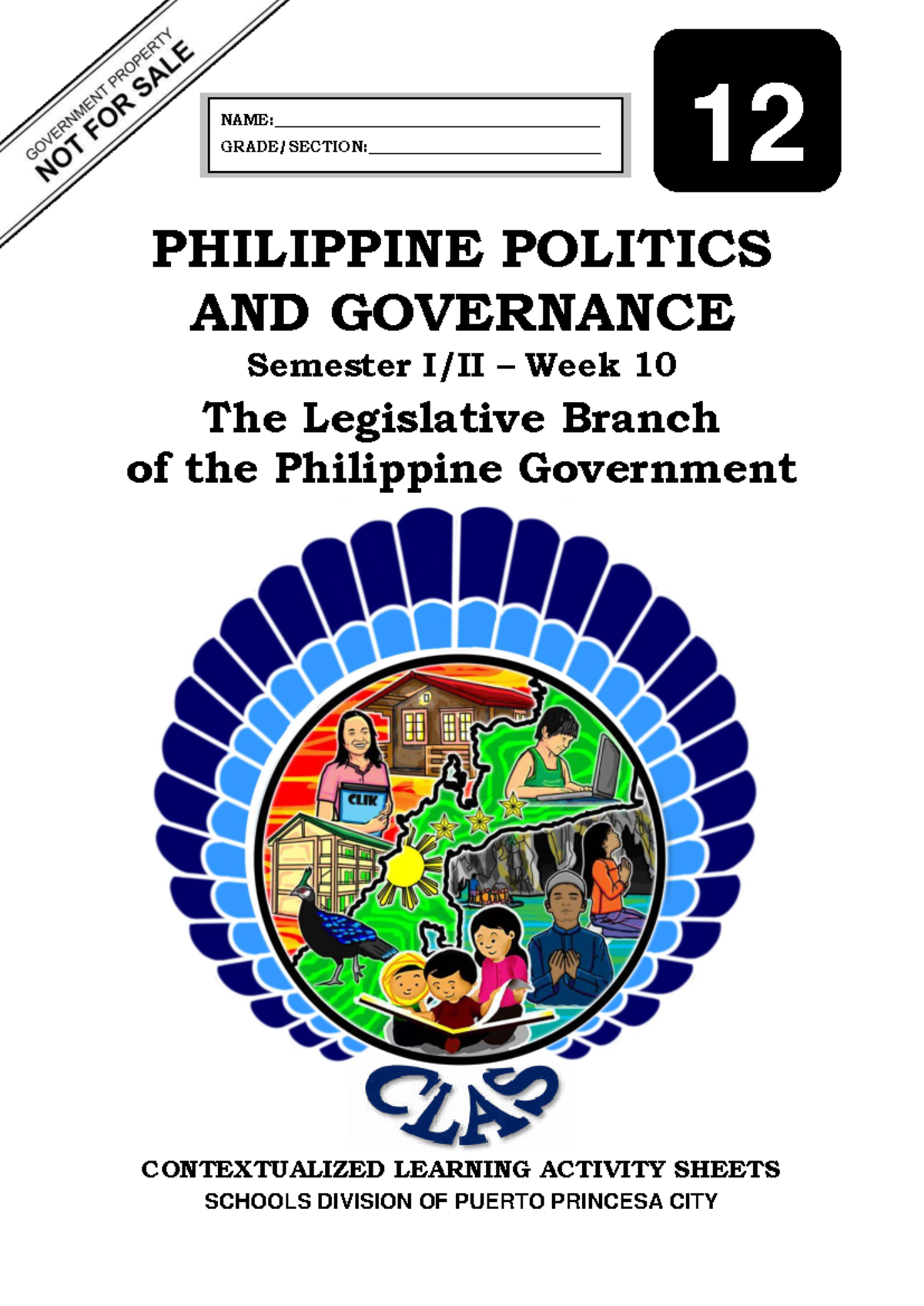 PPG-CLAS-Semester-Week-10-Legislative-Branch-of-Philippine-Gov - Studocu