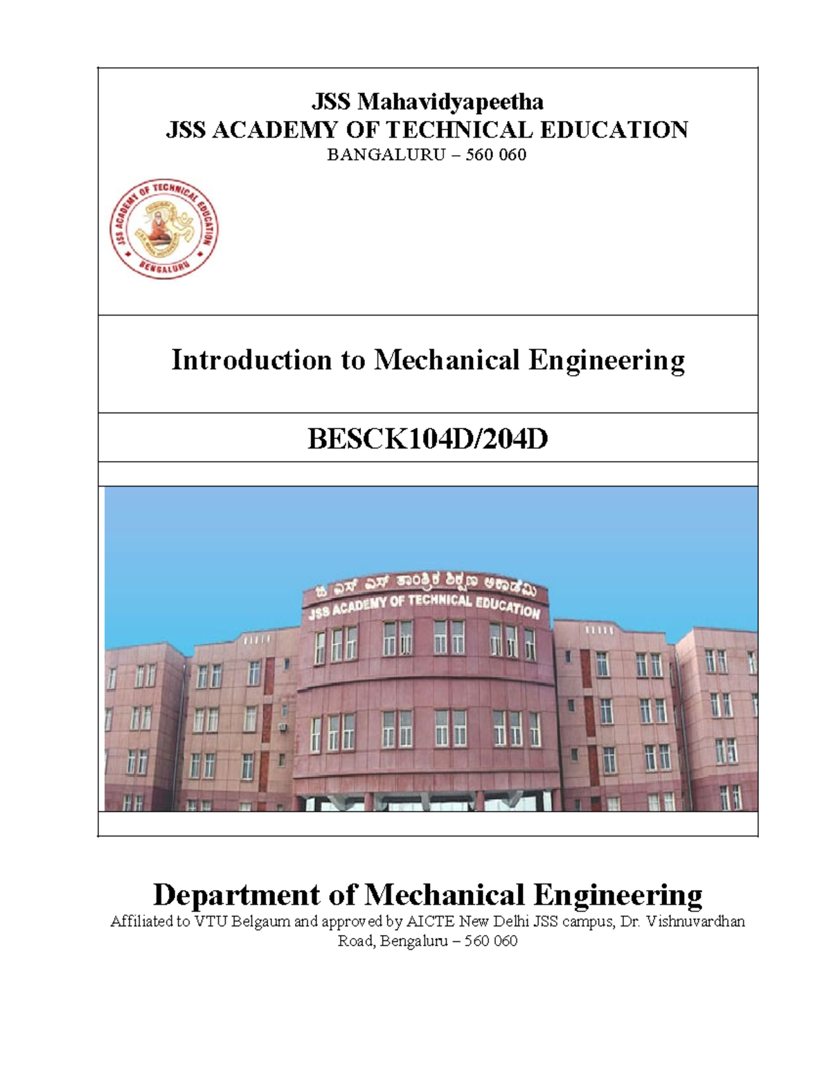 IME 101: Introduction to Mechanical Engineering - Module 1 Notes - Studocu