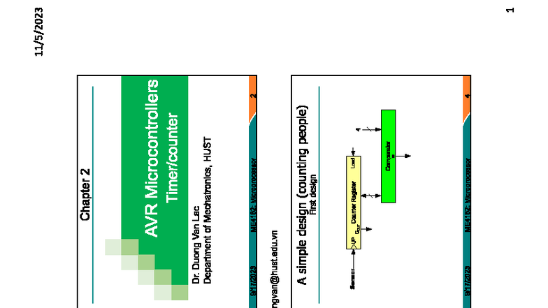Lec 10: AVR Timer Programming in Assembly & C for ME4162 - Studocu
