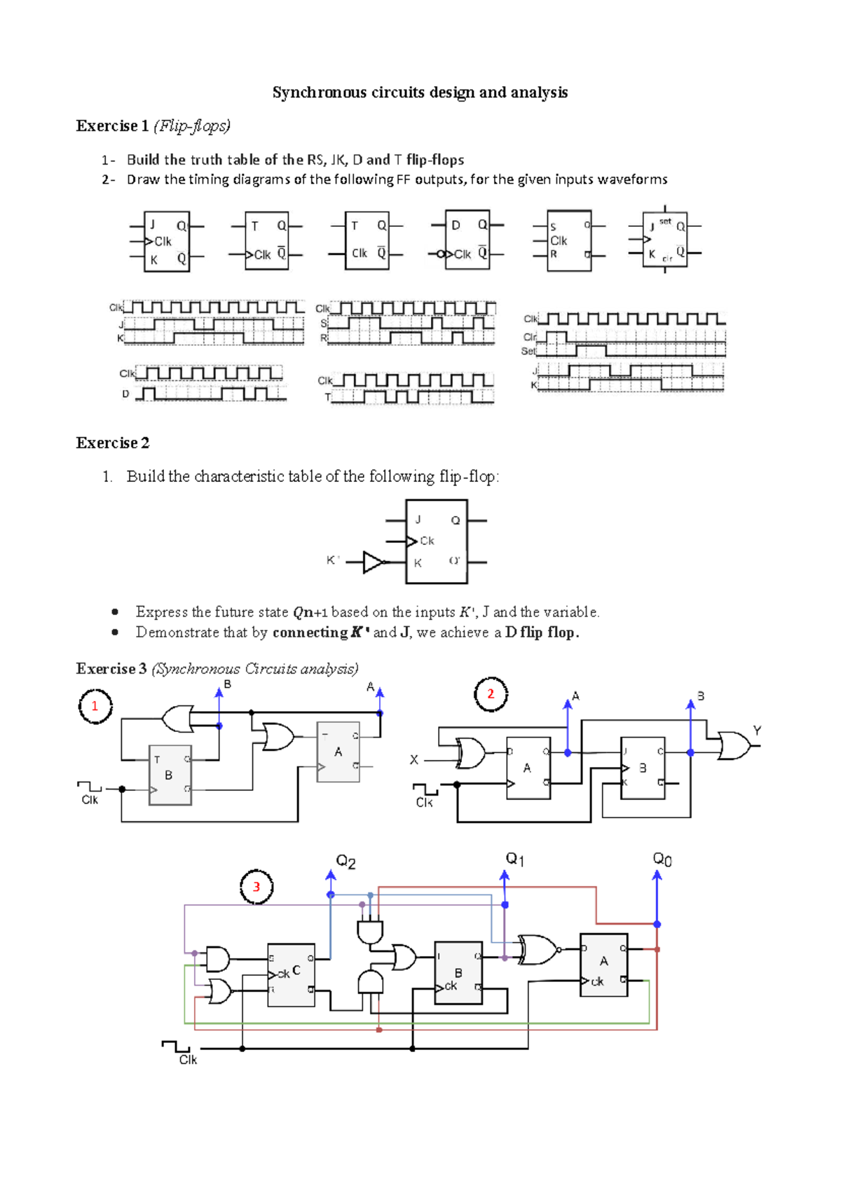 S2 - Sequential Circuits Design & Analysis Exercises - Studocu