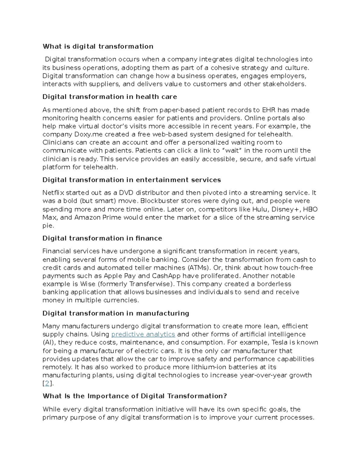 What is digital transformation - What is digital transformation Digital ...