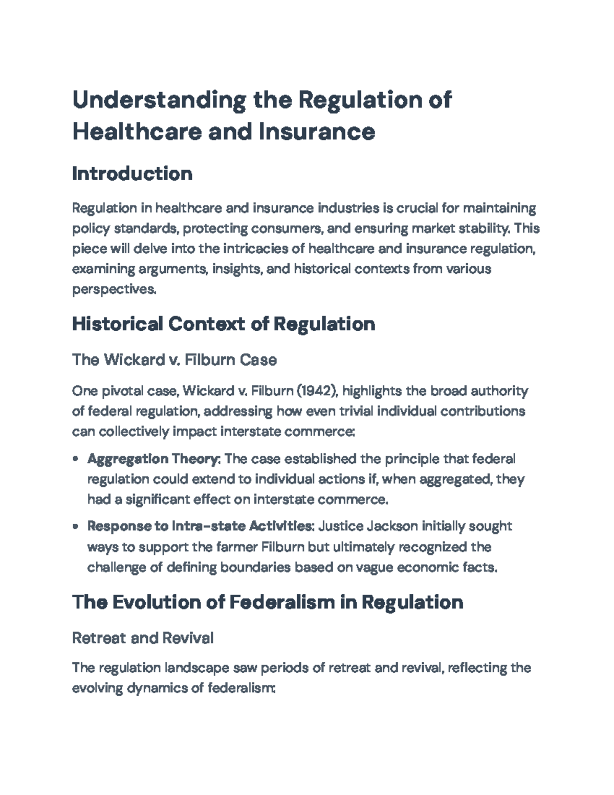 Regulation and Deregulation in Healthcare & Insurance: A Detailed Study ...