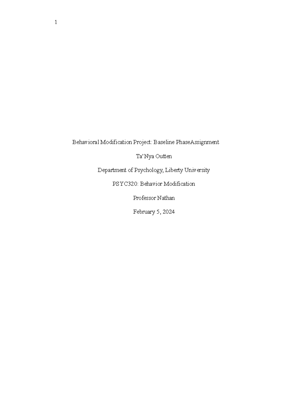 PSYC320: Baseline Phase Report on Sleep & Procrastination Behavior ...