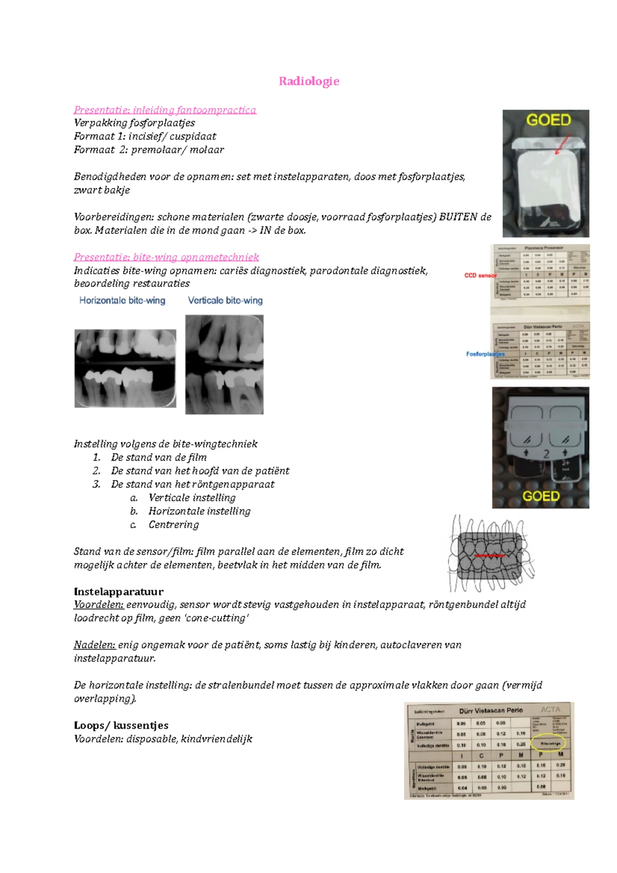 TGV Formulier Radiologie: Thorax bij Pneumothorax Onderzoek - Studeersnel