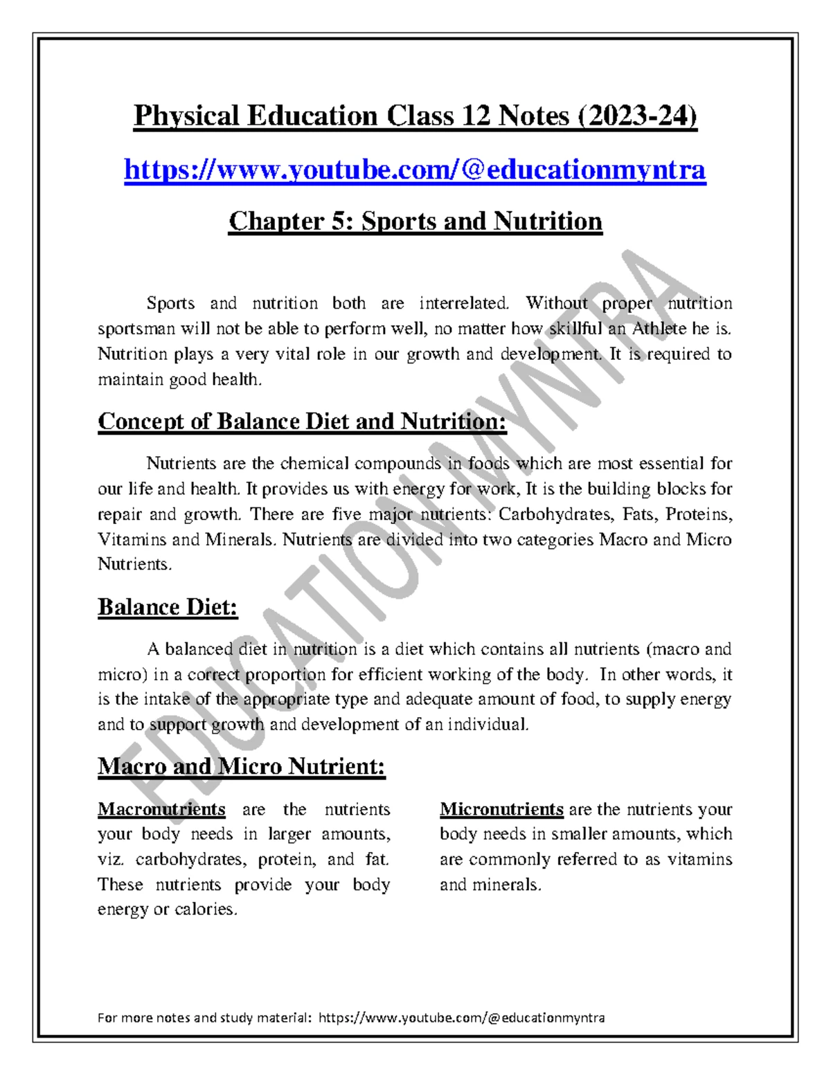 Chapter 4 - Inclusion in Sports for CWSN: PE Class 12 Notes 2023-24 ...