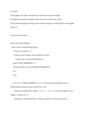 IT 145 ZyBooks - 3.35 LAB*: Program: Drawing a half arrow - import java.util; public class - Studocu