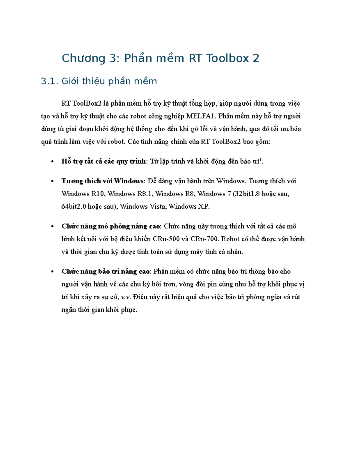 TỰA ĐỀ TIẾNG VIỆT VỀ PHẦN MỀM RT TOOLBOX2 TRONG KỸ THUẬT ROBOT - Studocu