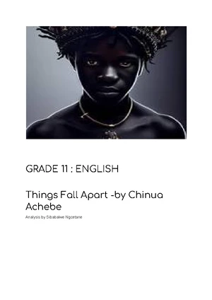 Cliffs Notes on Things Fall Apart.pdf - Things Fall Apart by Chinua ...