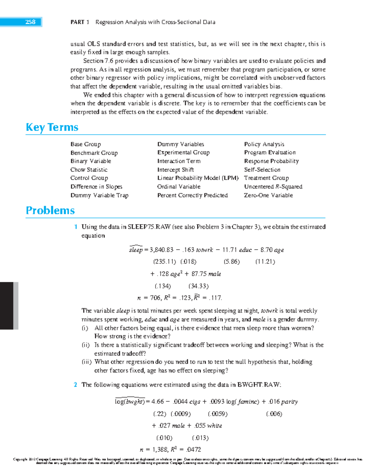 Chapter 07 Regression Analysis: Textbook Exercises and Problems - Studocu