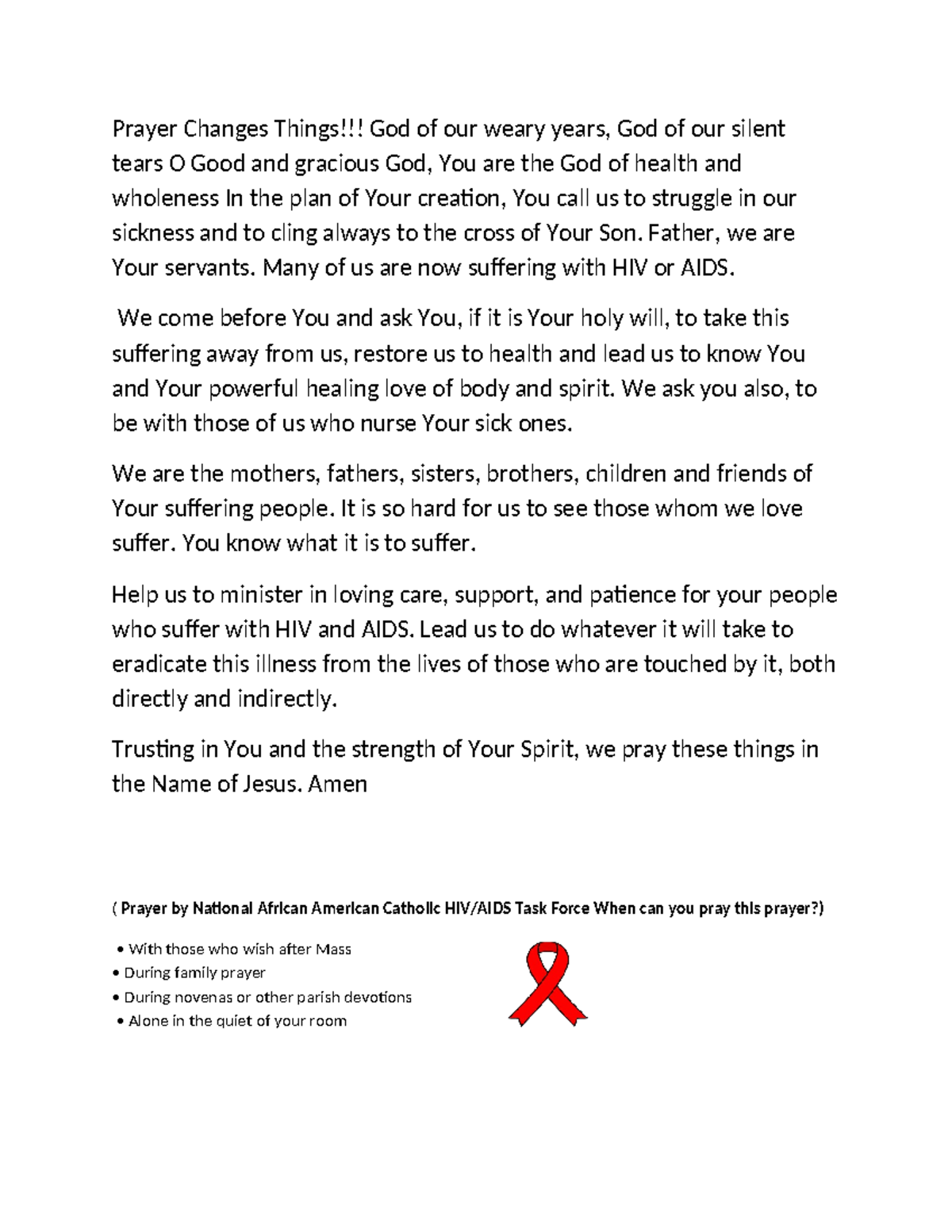 Prayer Changes Things grace hiv - Prayer Changes Things!!! God of our ...