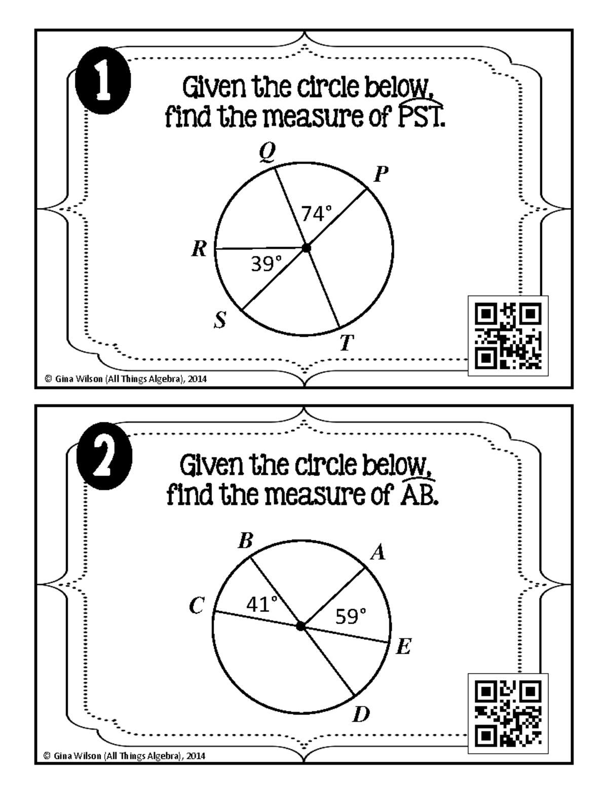 Arcs & Angle Measures Task Cards - Extra Practice (Math 101) - Studocu