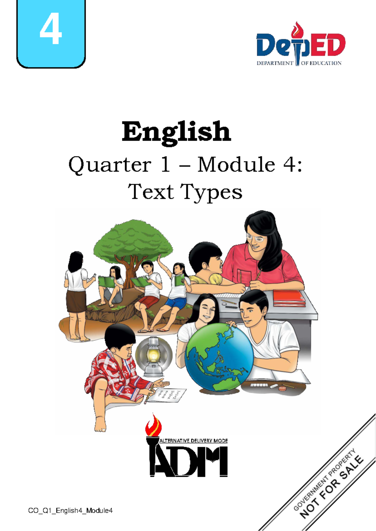 English 4 Q1 Module 4: Understanding Text Types and Features - Studocu