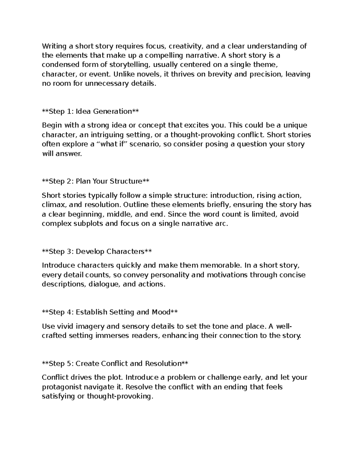 Short Story Definition And Characteristics Pdf Middle - Infoupdate.org