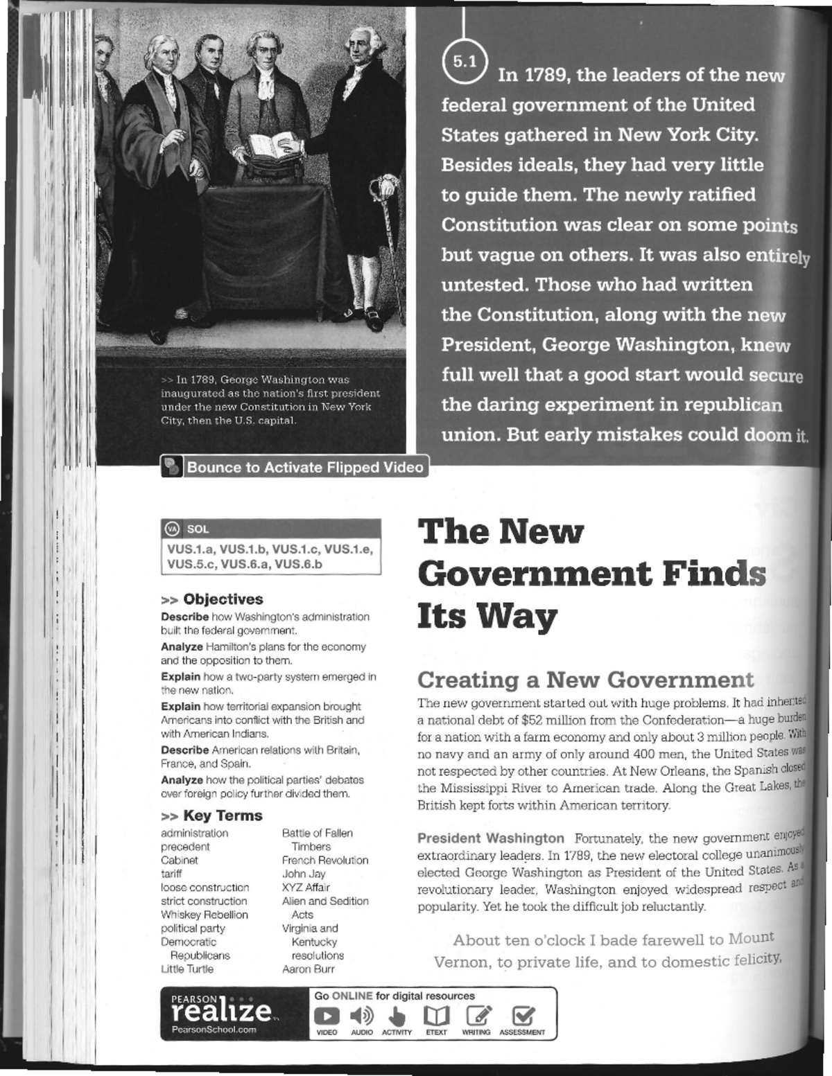 George+Washington+Reading - In 1789, George Washington was inaugurated ...