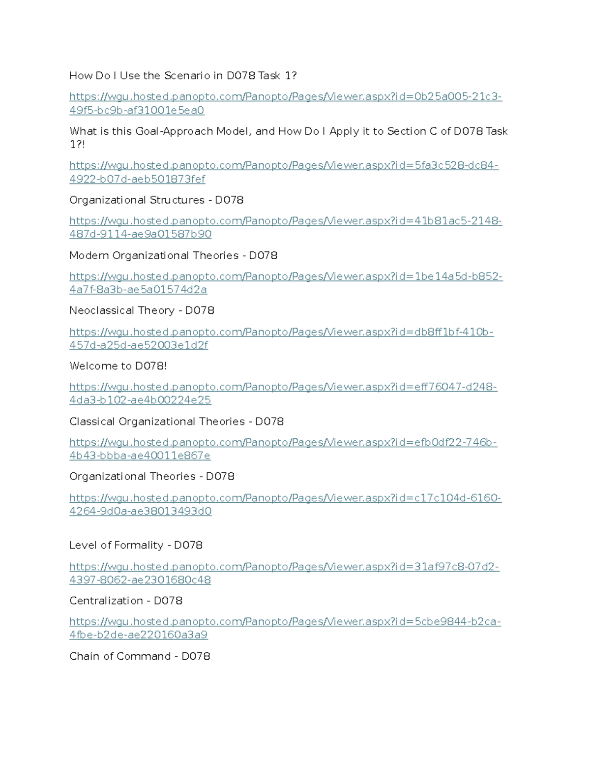 "How To" links for tsk 1 - How Do I Use the Scenario in D078 Task 1? - Studocu