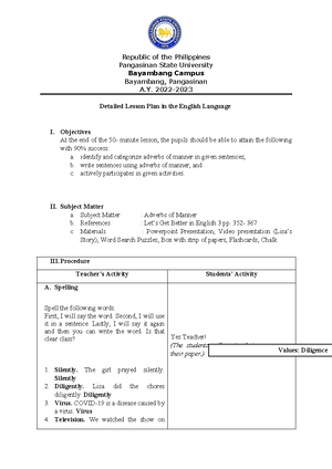 Comprehensive Overview of Lesson Plan Components - Studocu
