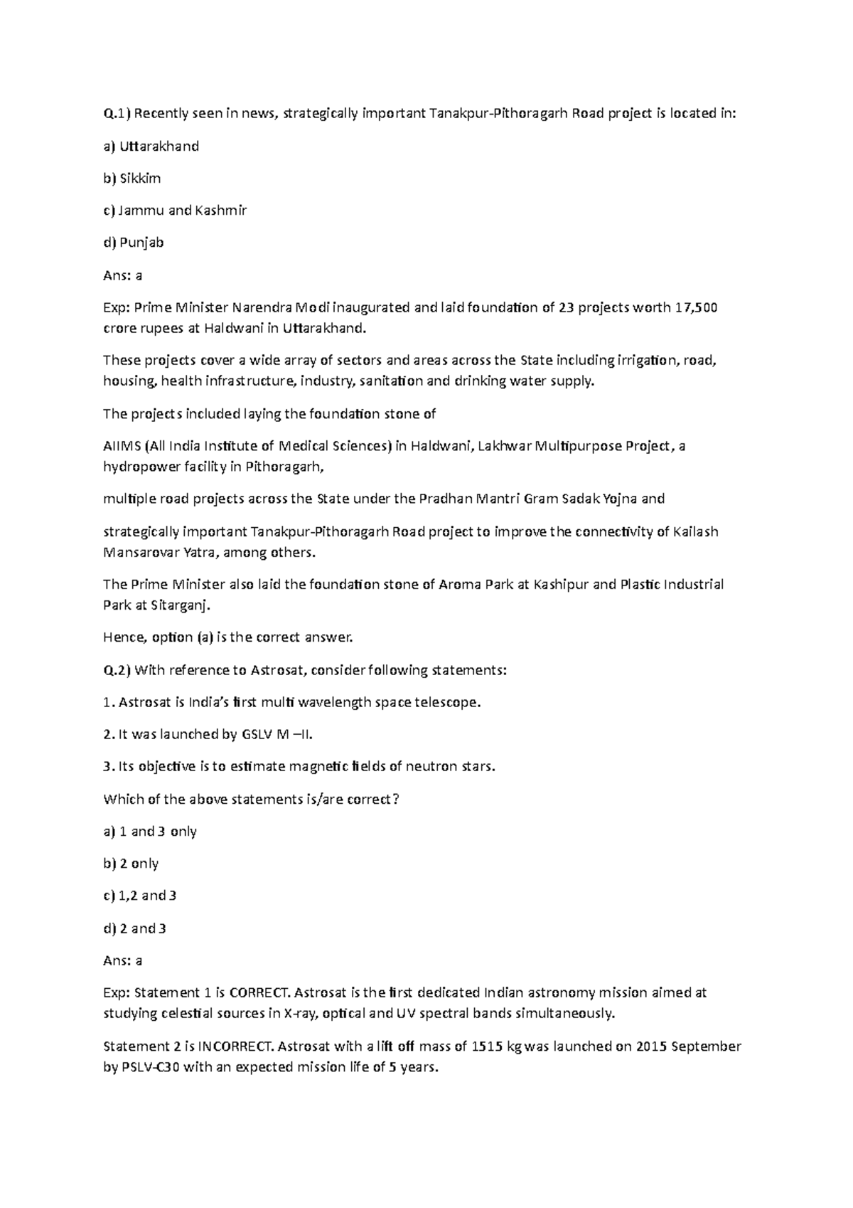 Daily News Analysis - 1st Jan 2022: Current Affairs Q&A Insights - Studocu
