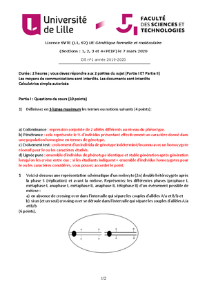 étapes de la méiose - Résumé - 1ère division de Méiose = Réductionnelle ...