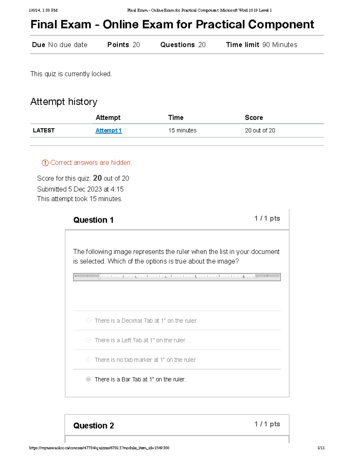 Wrd19e1 Final Exam - Practical Quiz Review and Answers - Studocu