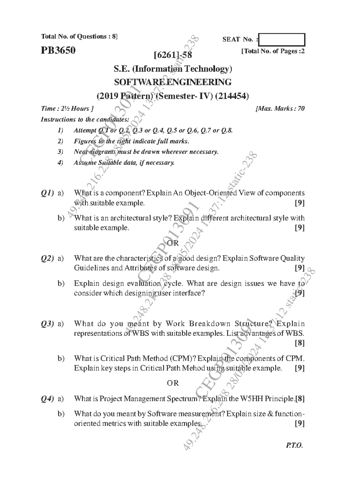 May Jun 2024 - Software Engineering Question Paper (214454) - Studocu