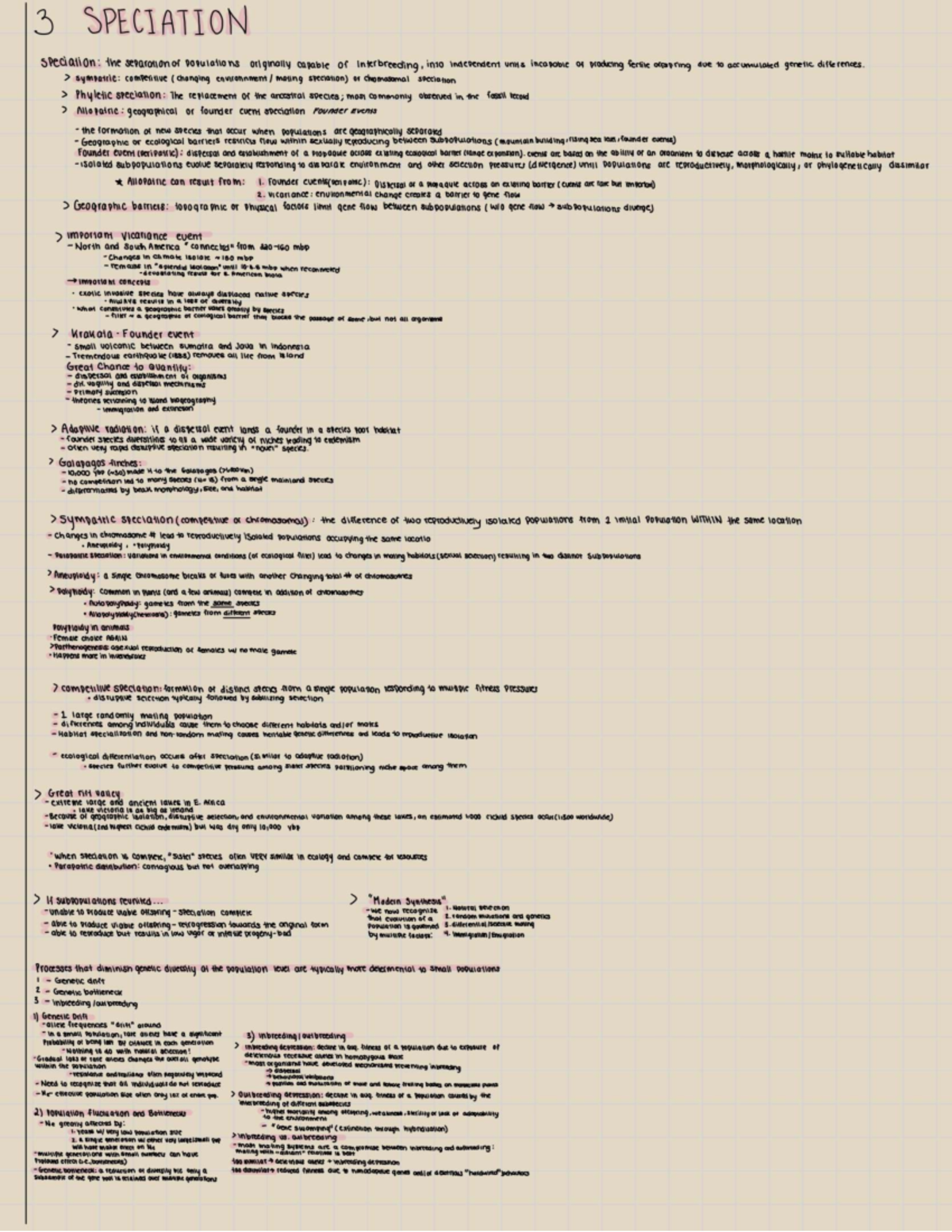 Biology 101: Speciation Mechanisms and Genetic Diversity Insights - Studocu
