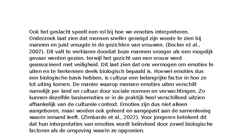 Emotionele Interpretatie en Geslacht: Biologie en Cultuur (Psychologie ...
