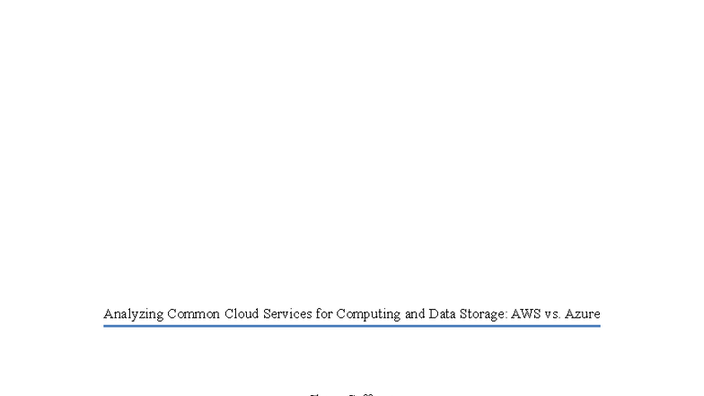 Analyzing Cloud Services: AWS vs Azure - Cloud Systems Admin - Studocu