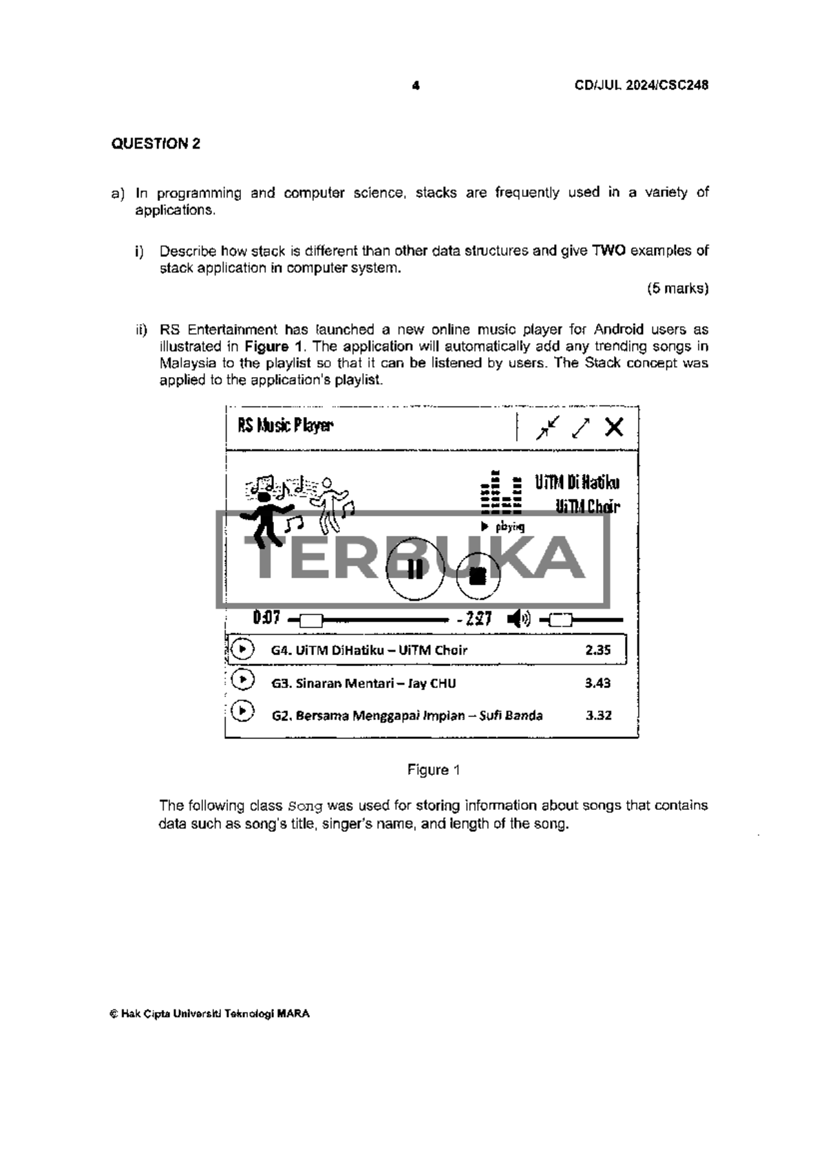 Lab Exercise - csc248 - 4 CD/JUL 2024/CSC QUESTION 2 a) In programming ...