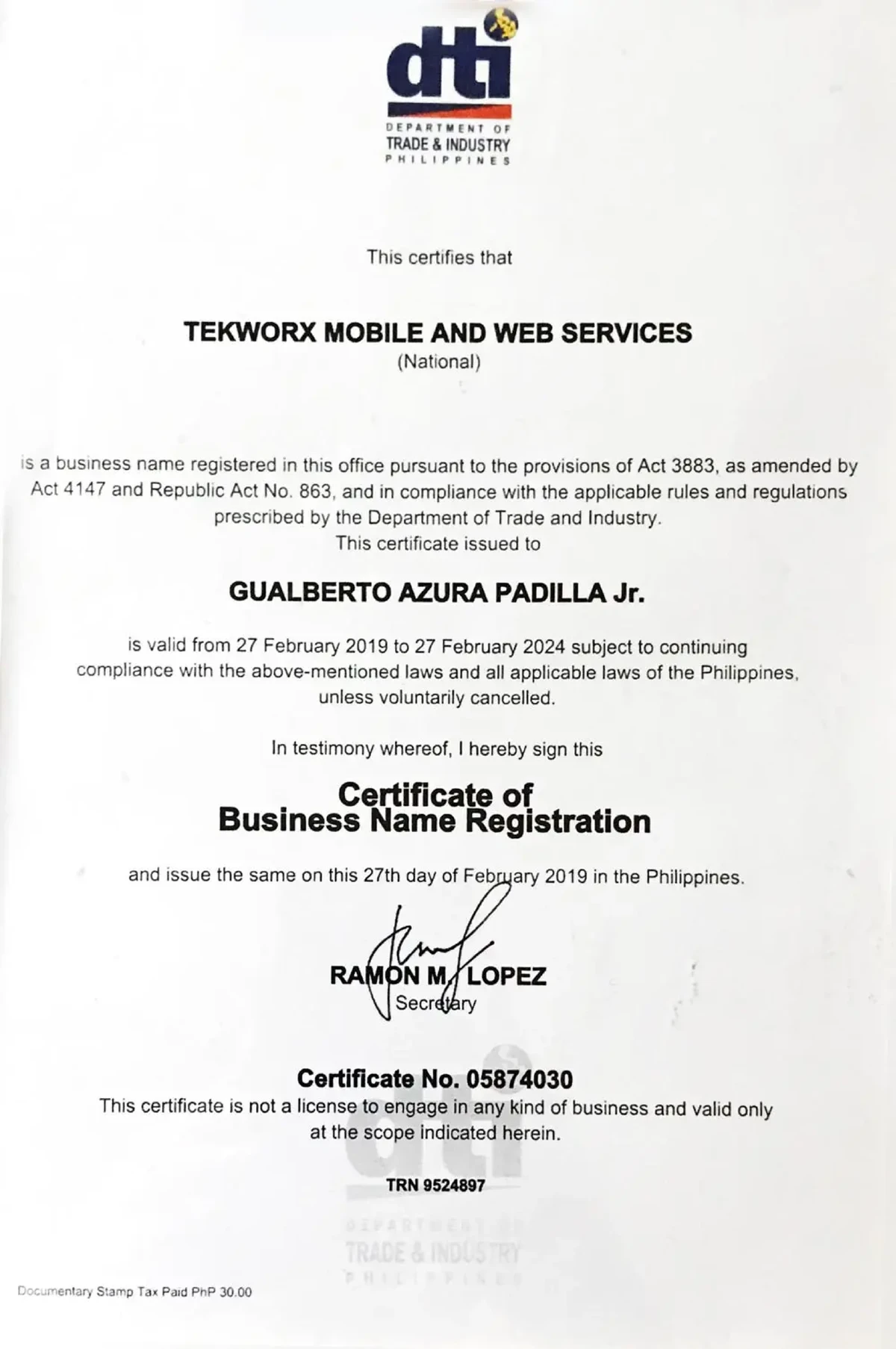 Ched-Marina: Certificate of Sea Service Template (Annex E) - Studocu