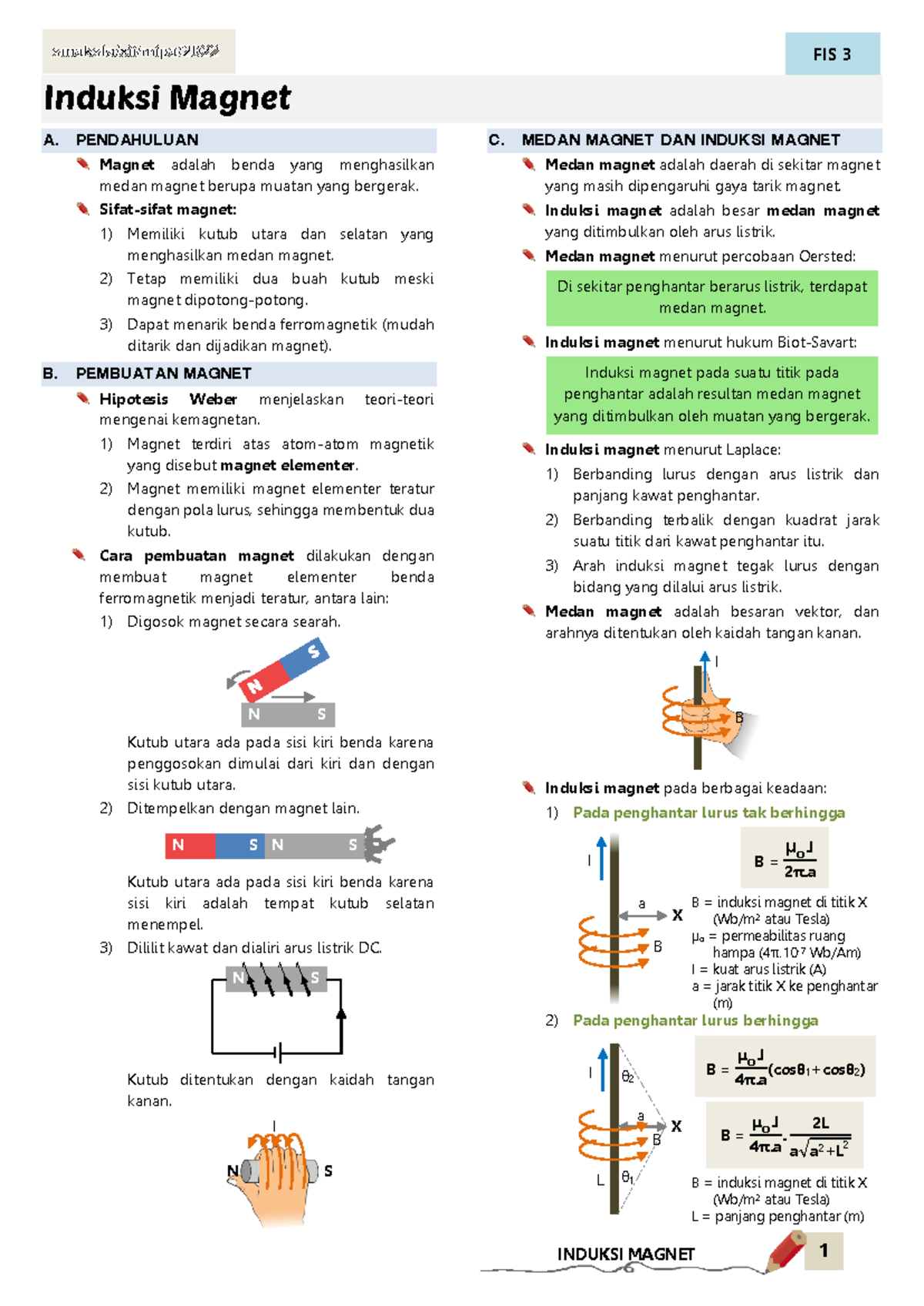 FIS 3: Induksi Magnet dan Pembuatan Magnet - Crash Program - Studocu
