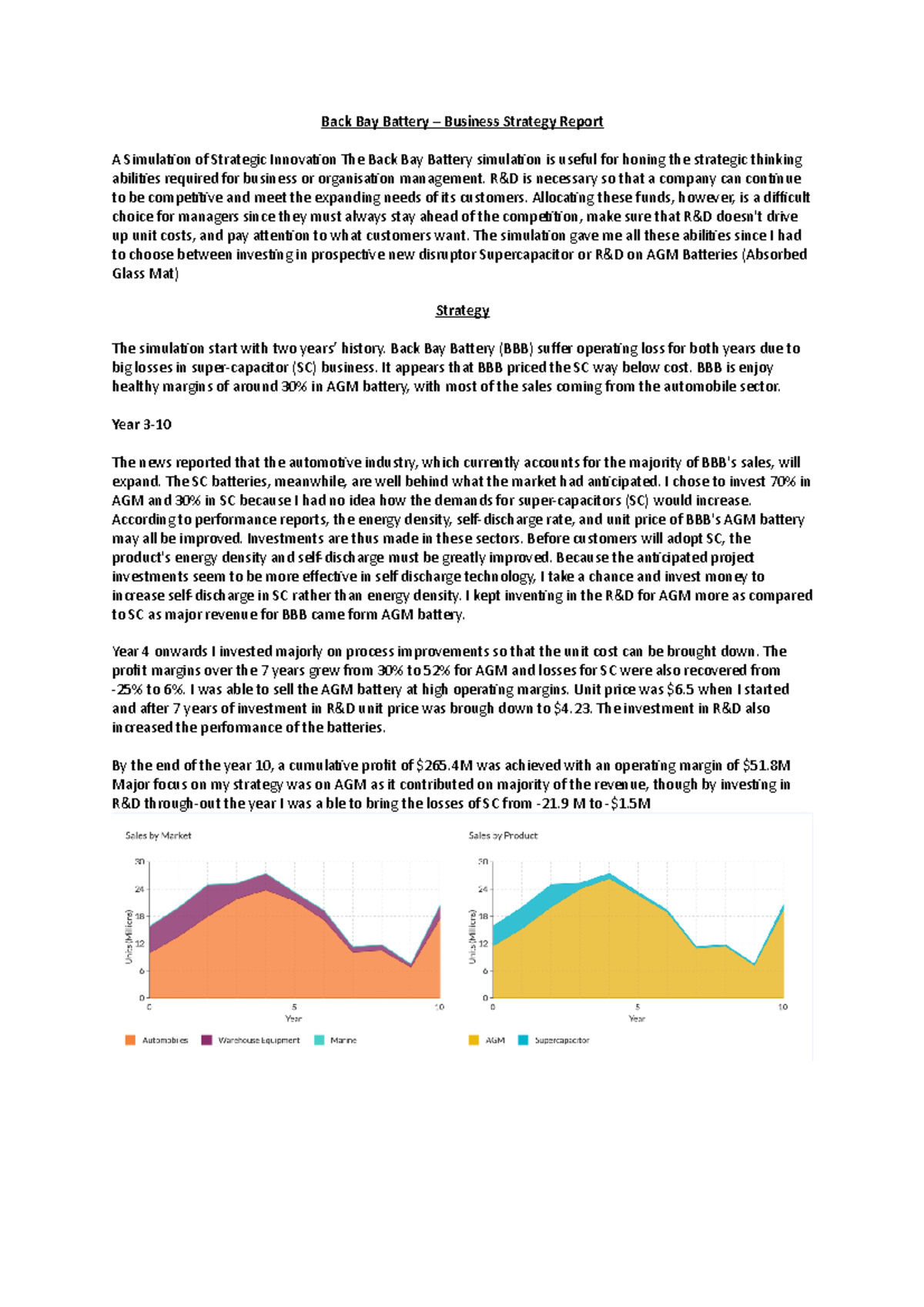 Back Bay Battery (BBB) Business Strategy Simulation Analysis - Studocu