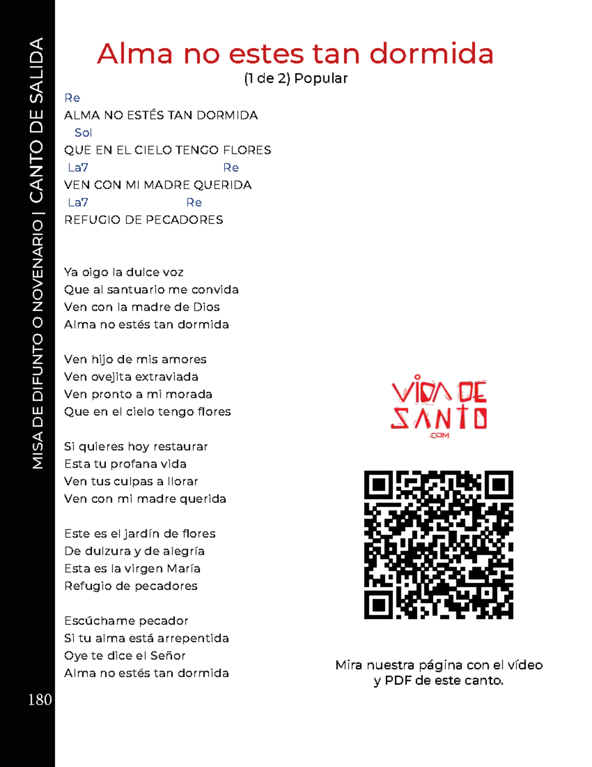 Alma No Estés Tan Dormida: Acordes y Letra para Misa de Difunto - Studocu