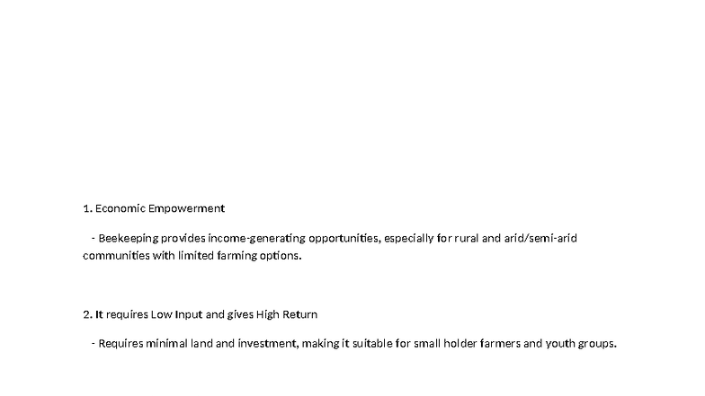 Economic Empowerment through Beekeeping: Opportunities & Challenges ...