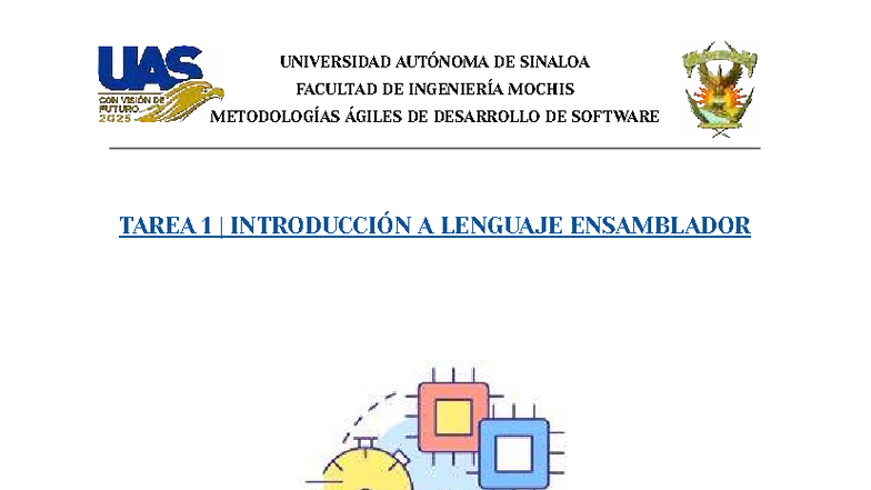 TAREA 1: Introducción a Lenguaje Ensamblador - Ing. Software 3-01 - Studocu