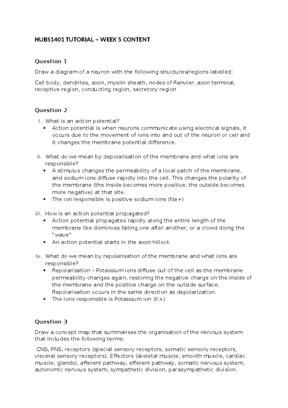 HUBS1401 Tutorial - week 5 content - HUBS1401 TUTORIAL – WEEK 5 CONTENT ...