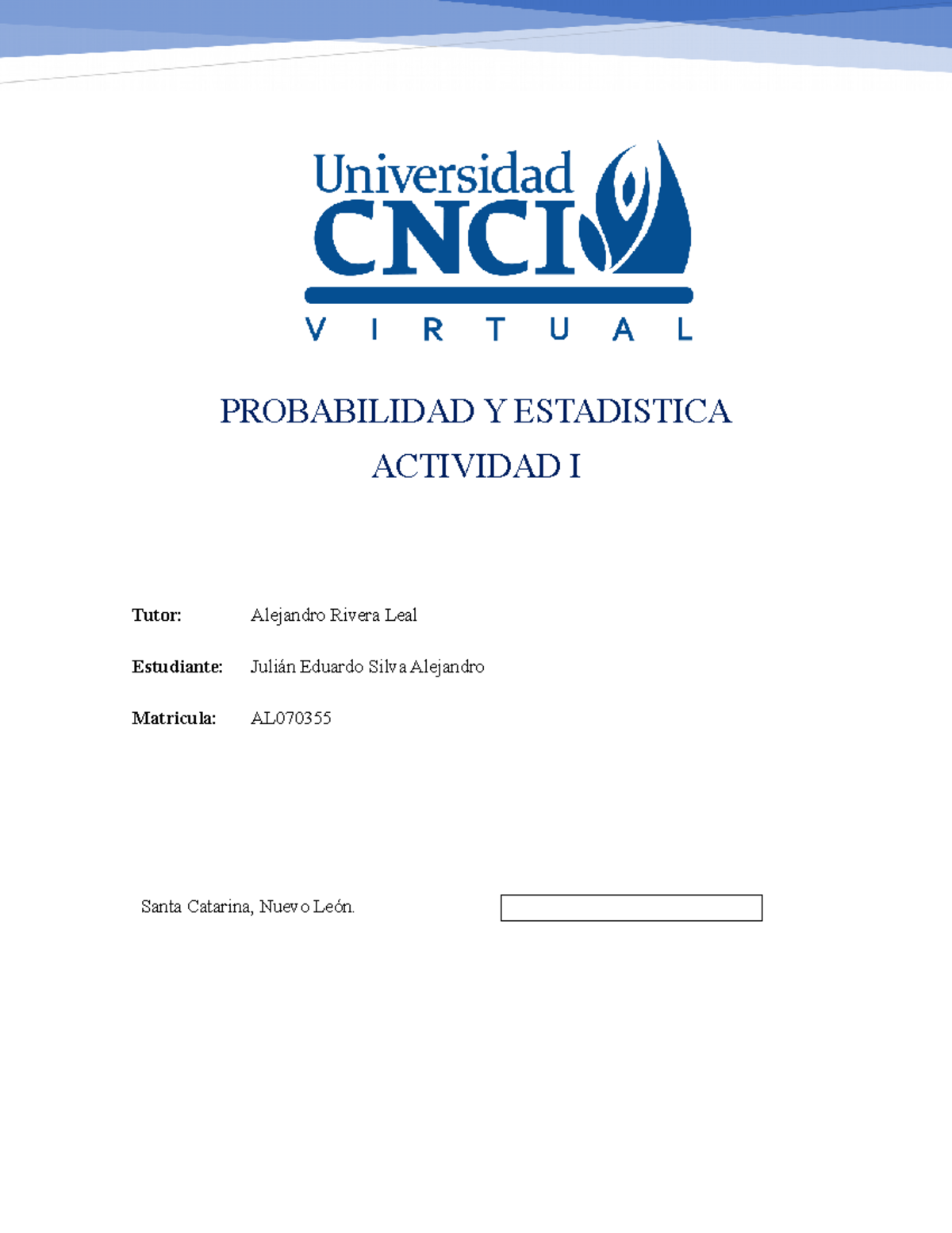 Actividad 1 media , mediana y moda. Estadistica y probabilidad CNCI ...