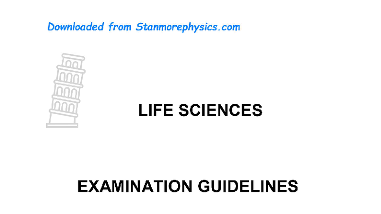 LIFE SCIENCES GRADE 10 (CAPS) EXAM GUIDELINES 2024 - Studocu