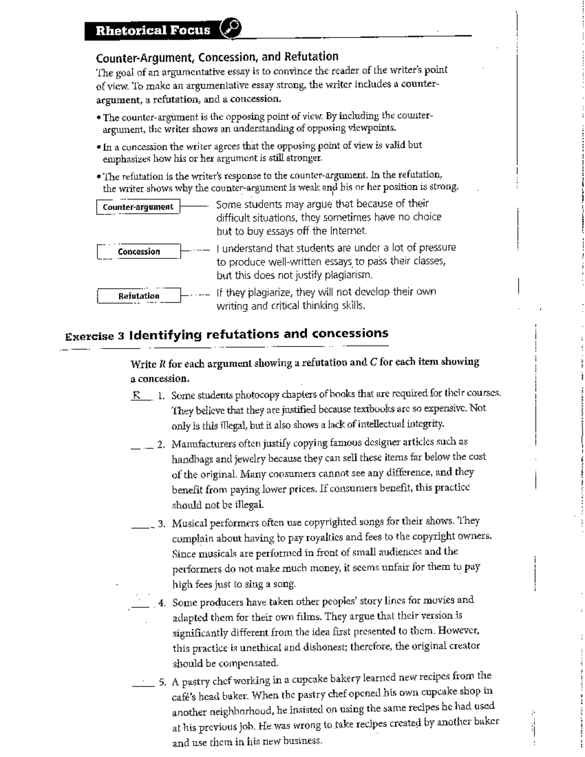 Counter-Arguments, Concession & Refutation (Rebuttal) - Studocu