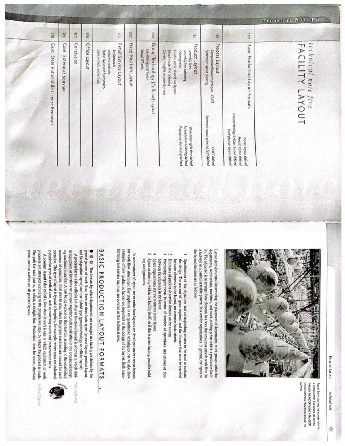 FACILITY LAYOUT TECHNICAL NOTE 187: ASSEMBLY LINE DESIGN AND LAYOUT ...