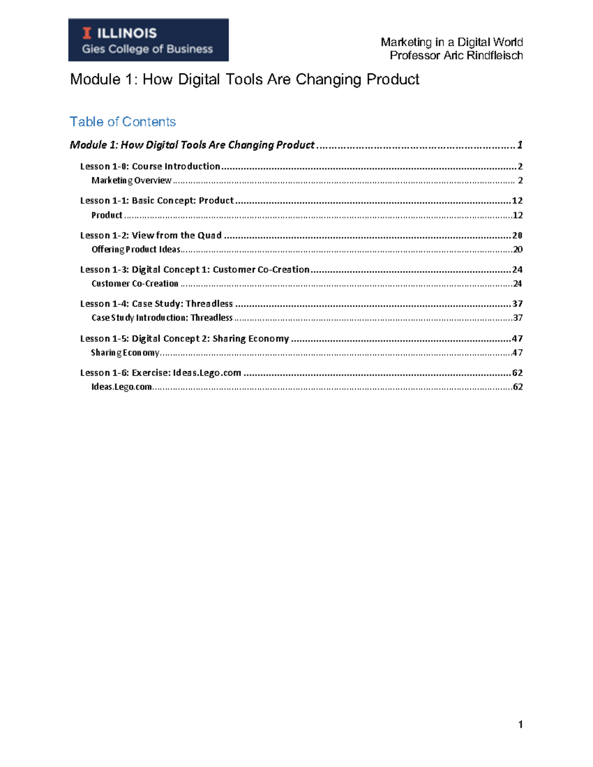 Digital Marketing Course Cousera - Week 1 4P Strategy - Professor Aric ...