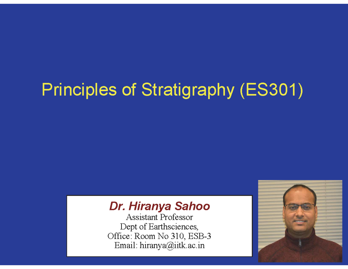 ES301 Lecture 5: Principles of Sequence Stratigraphy - Studocu
