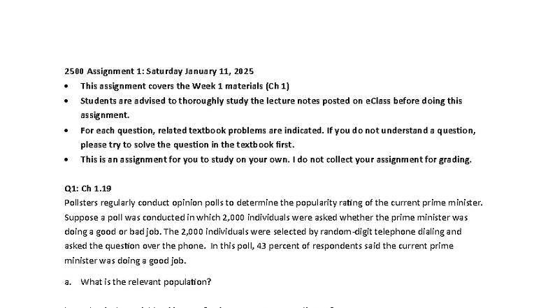 2500 Assignment 1: Week 1 Overview & Key Concepts - Studocu