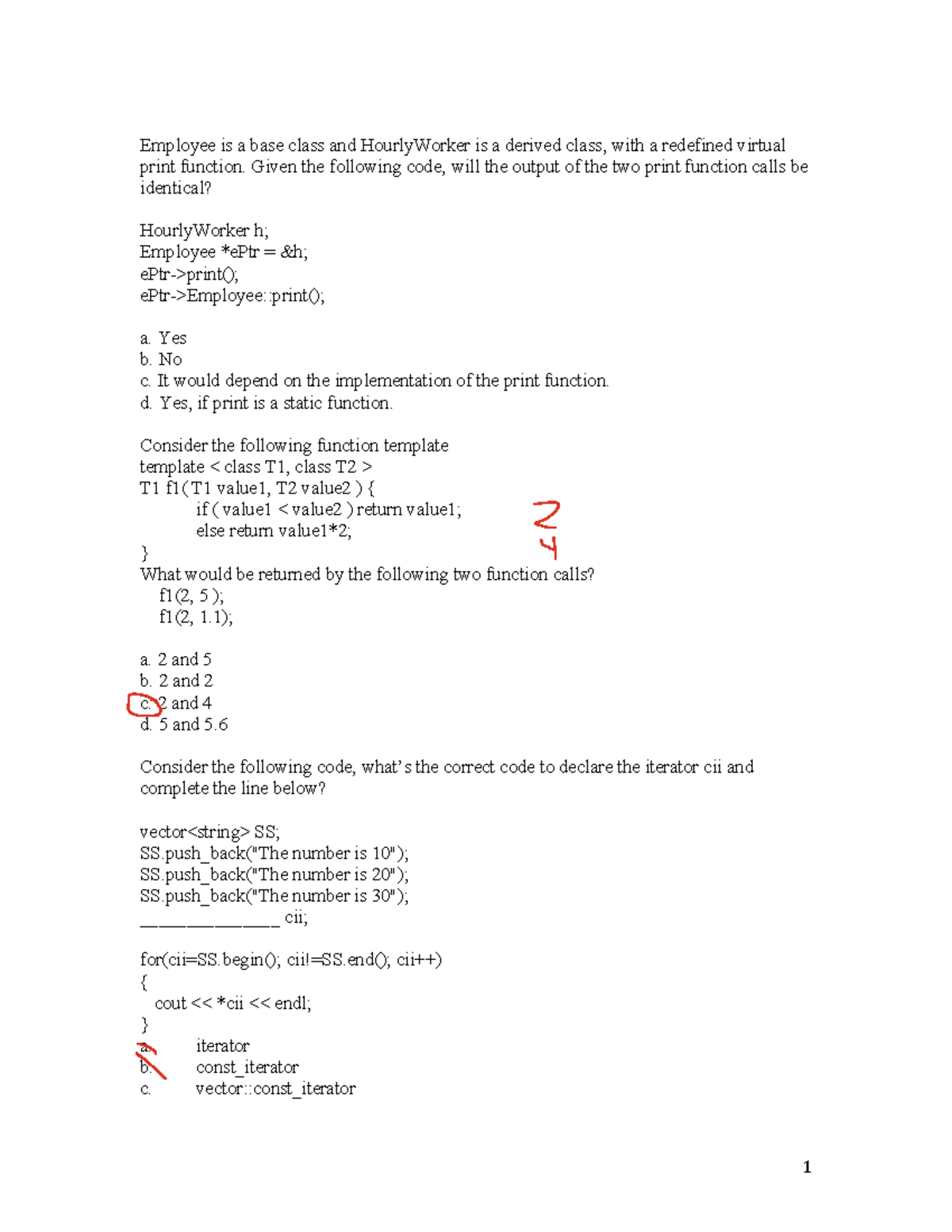 Final Exam Practice Questions - COEN 244 - Studocu