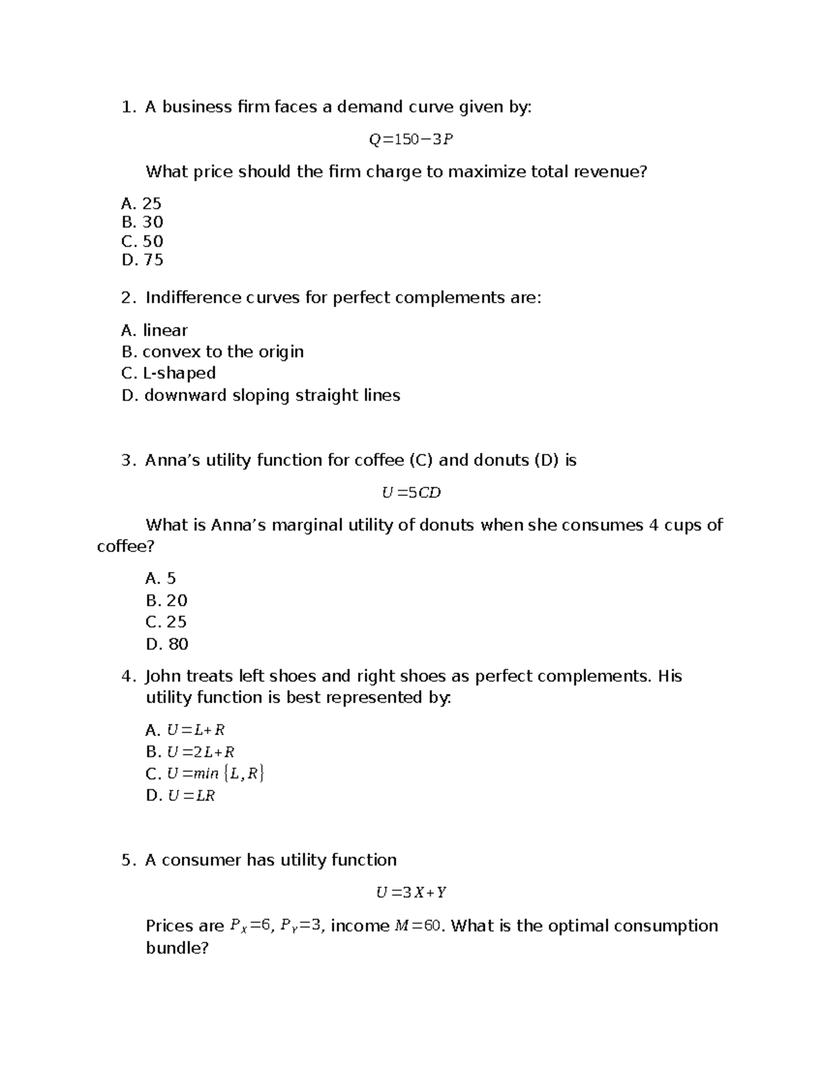 ECO 101: Final Exam Study Guide on Demand, Utility, and Market ...