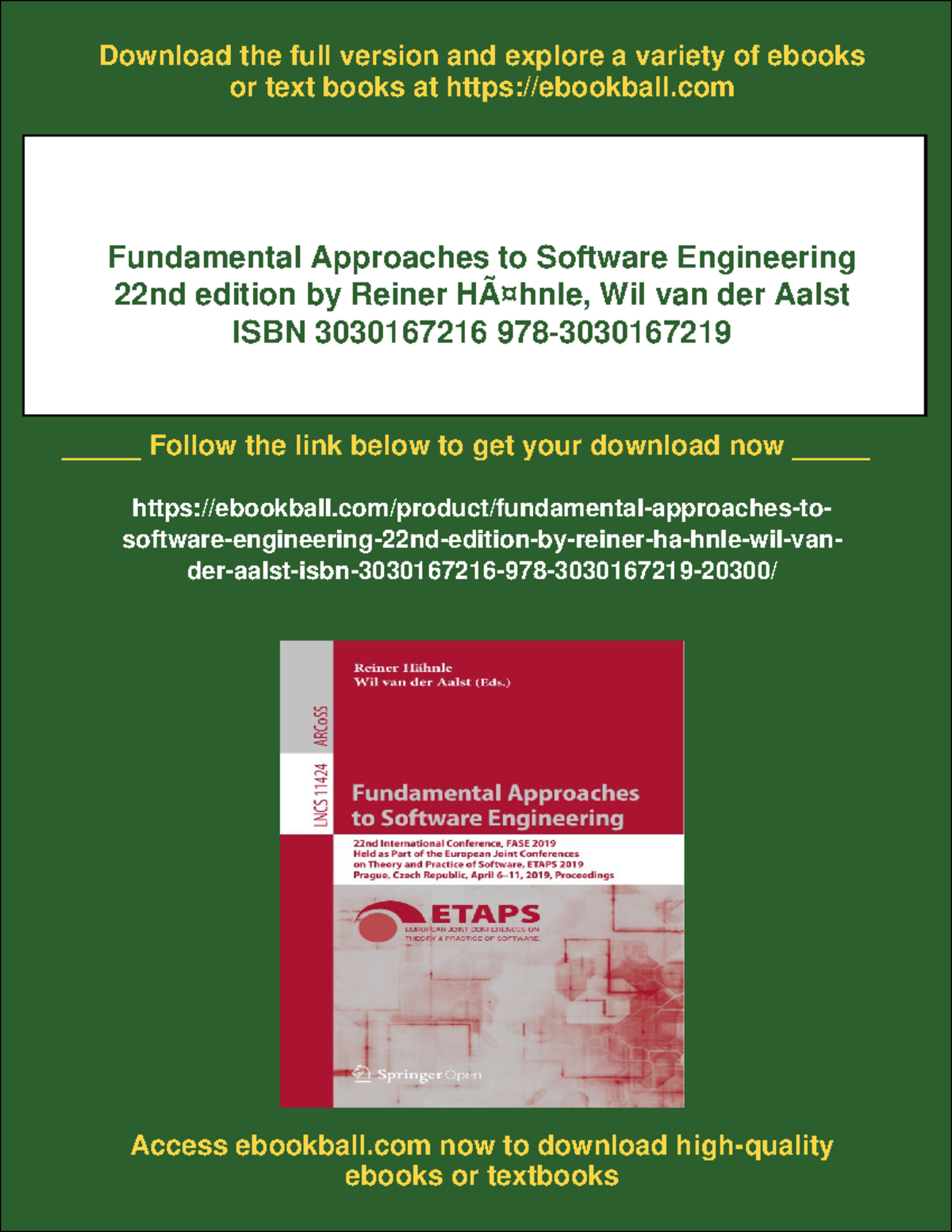 FASE 2019 Proceedings: Fundamental Approaches to Software Engineering ...