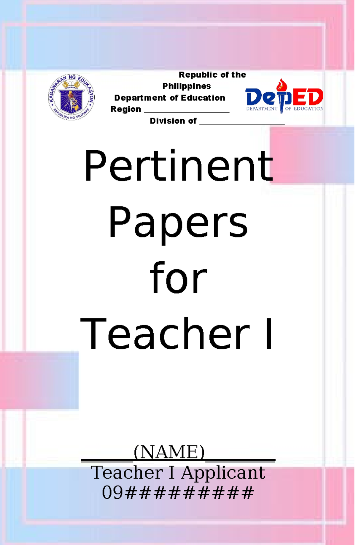 Front Cover ( Editable) - Ang Filipino sa Kurikulum ng Batayang ...