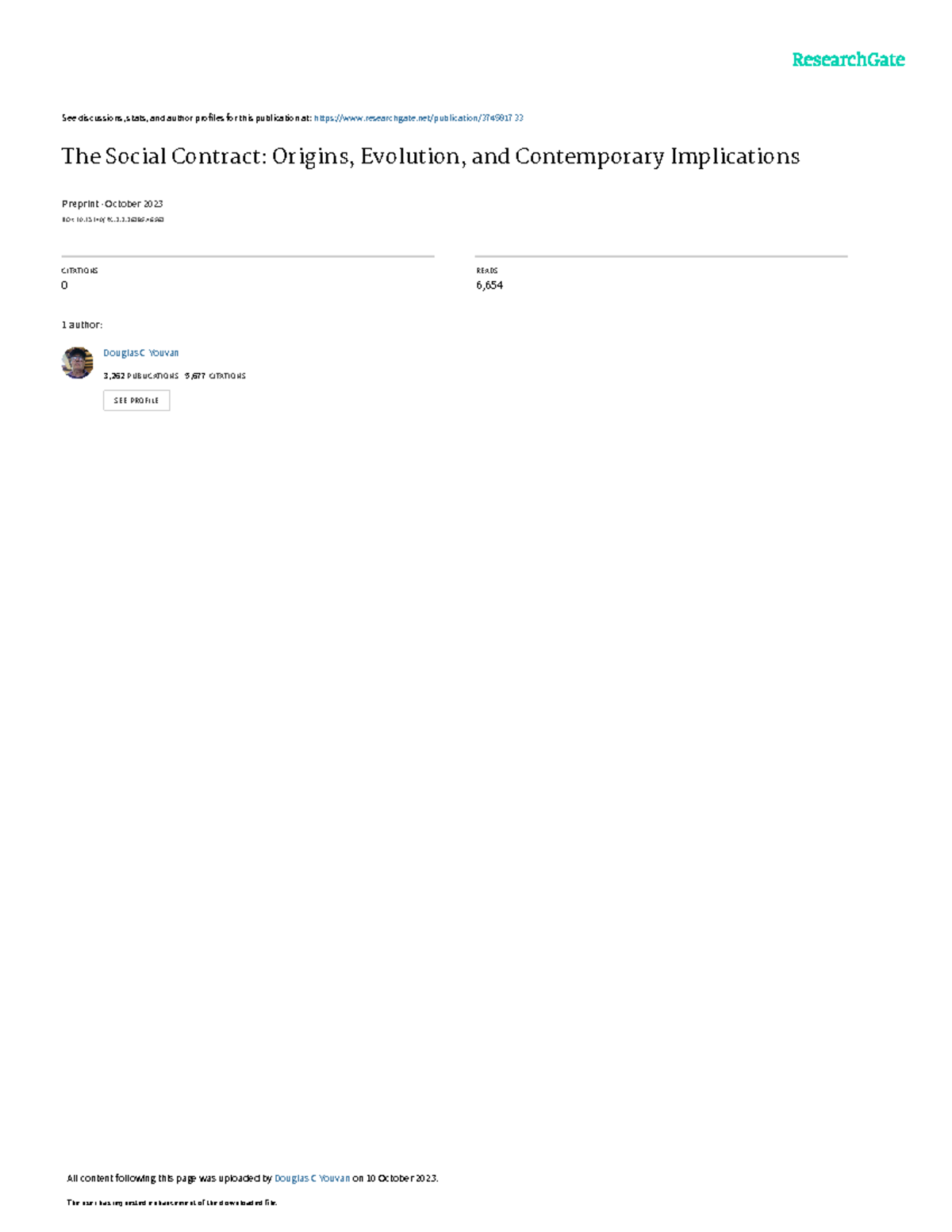 The Social Contract: Origins, Evolution & Modern Implications (PHIL101 ...