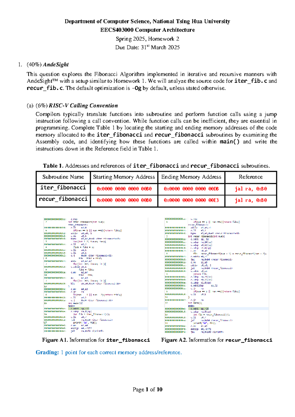 HW2 2025: Fibonacci Algorithm Analysis in C - CS Dept. - Studocu